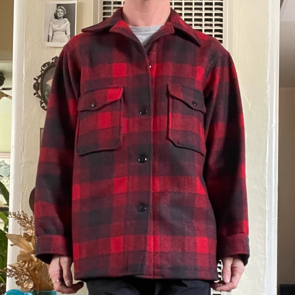 Pendleton Vintage 1970s Cpo Plaid Wool Coat - Gem